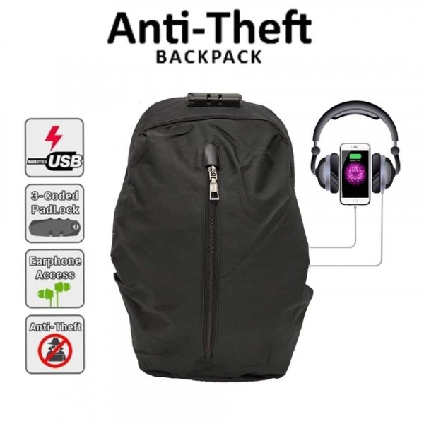 Multifunctional Lock Anti Theft Backpack USB Charging Laptop Bag Travel ...